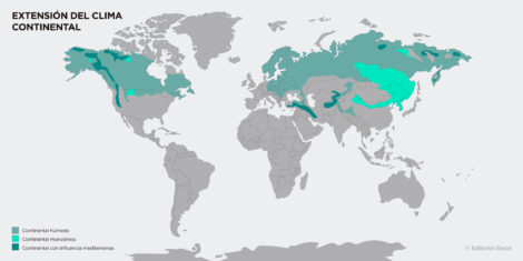 Clima continental: características, subtipos, flora y fauna